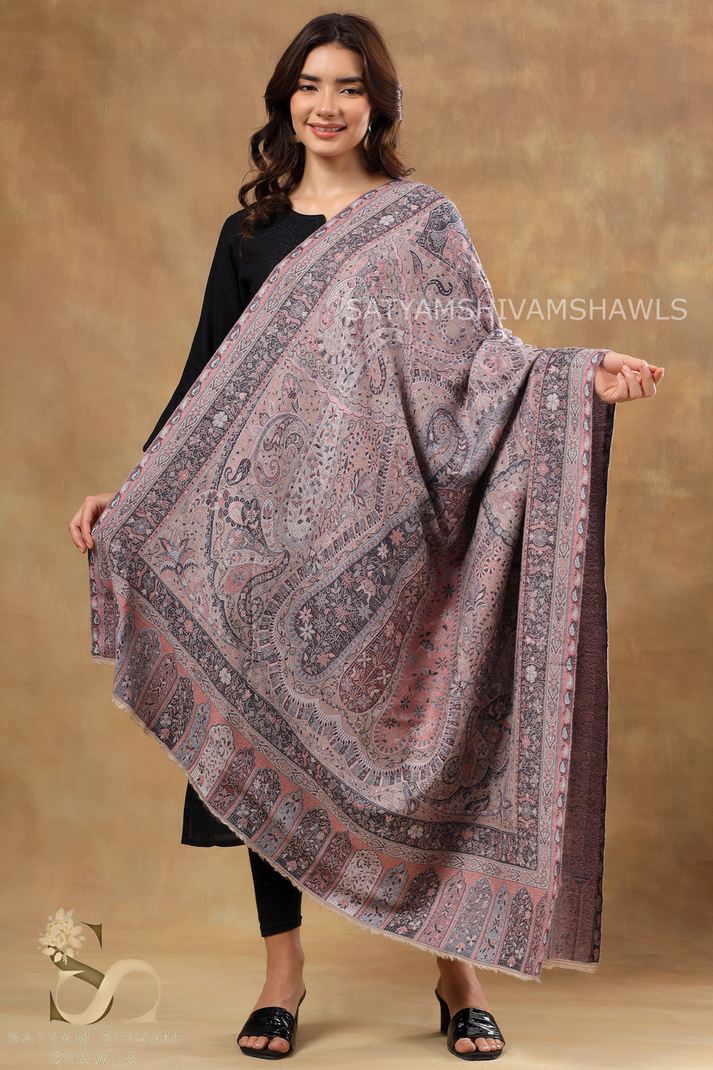 TURKISH PAISELY FINE WOOL PASHMINA JAMAWAR KANI SHAWLS,VERY LIGHT WEIG ...